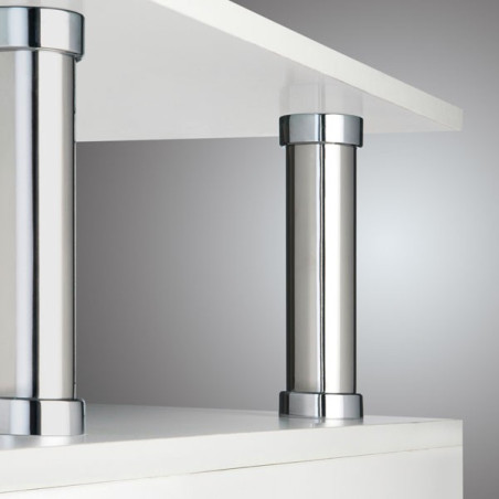 Console de snack TOWER - Inox brossé / Chromé / Alu ♥ I Love Details